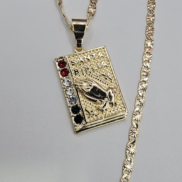 Gold-plated | Jewelry | Holy Bible Santa Biblia Chain Goldplated | Poshmark